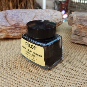 1960's PILOT Ink Bottle in Box / Vintage Pilot Ink Bottle in Box ...