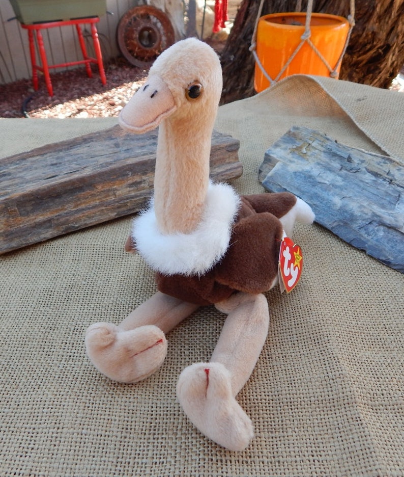 TY Beanie Baby Stretch the Ostrich / Stretch the Ostrich | Etsy