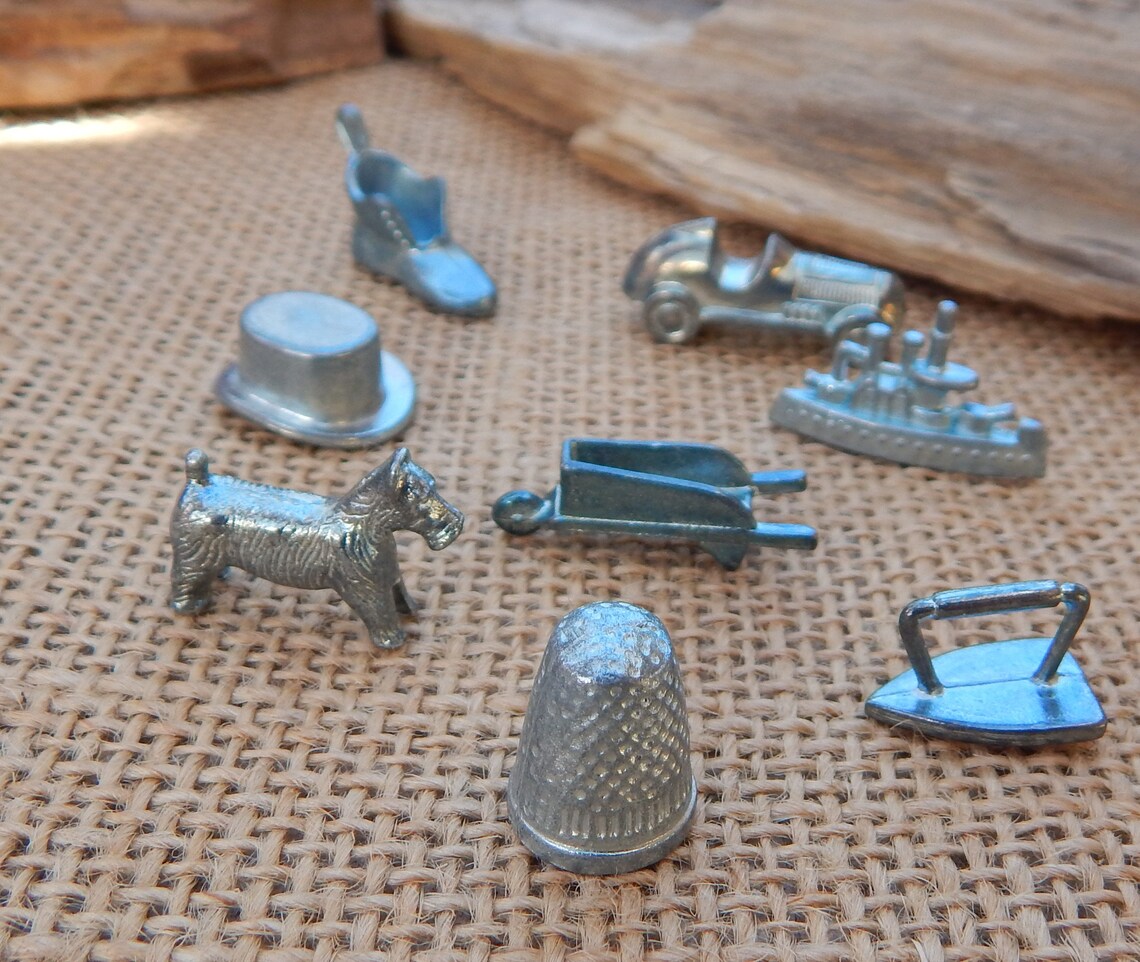 8 Monopoly Game Tokens / 8 Monopoly Game Pieces / Monopoly - Etsy