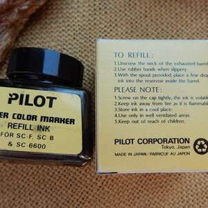 1960's PILOT Ink Bottle in Box / Vintage Pilot Ink Bottle in Box ...
