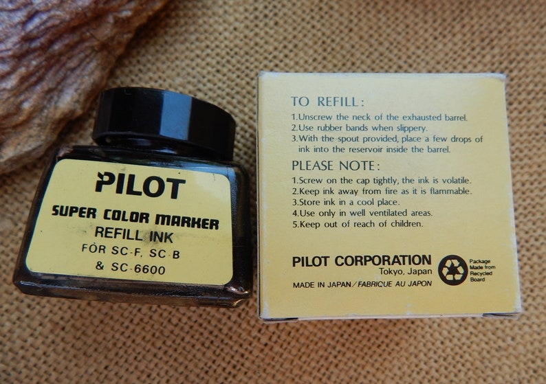 1960's PILOT Ink Bottle in Box / Vintage Pilot Ink Bottle | Etsy