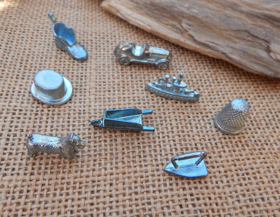 8 Monopoly Game Tokens / 8 Monopoly Game Pieces / Monopoly - Etsy