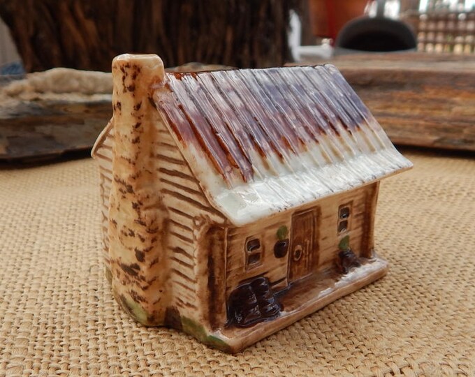 Keller Charles Philadelphia Ceramic Log Cabin 3024 Ceramic Log Cabin ...