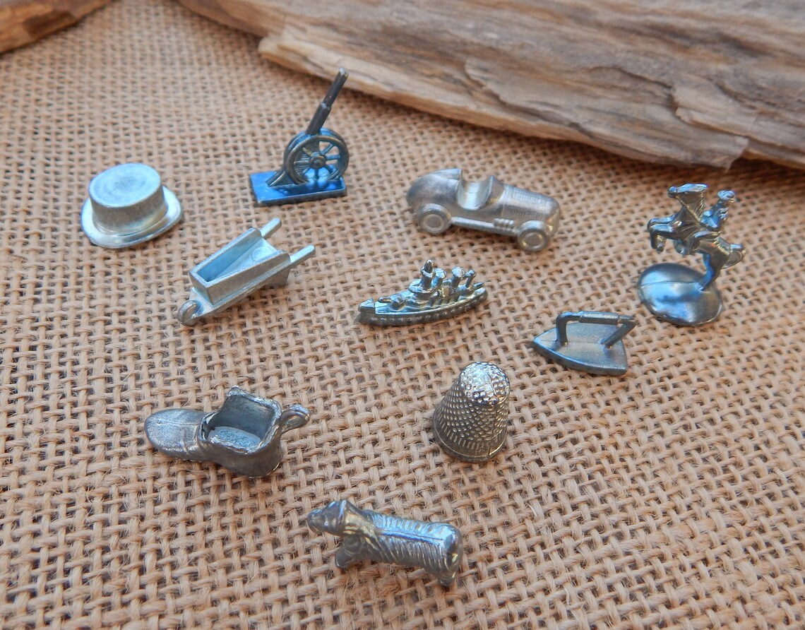 10 Monopoly Game Tokens / 10 Monopoly Game Pieces / Monopoly - Etsy