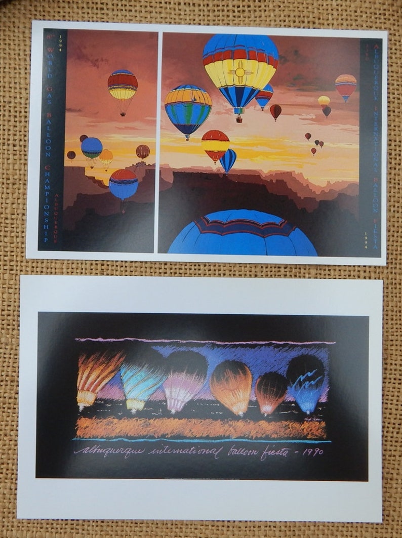 22 Albuquerque International Balloon Fiesta Poster Cards 1979-2000 ...