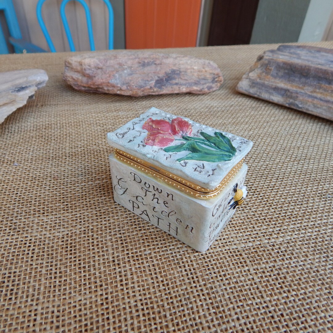 Small Garden Trinket Box With Hinged Lid ~ "down the Garden Path ...