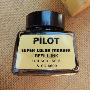 1960's PILOT Ink Bottle in Box / Vintage Pilot Ink Bottle in Box ...