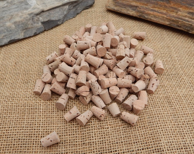50 Tapered 1/2" Genuine Corks / Small Tapered Corks / 1/2" Across Top ...