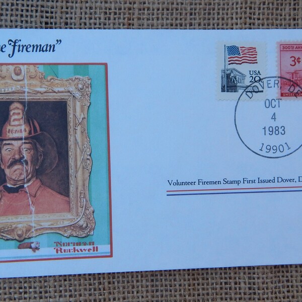 Fireman Stamp - Etsy