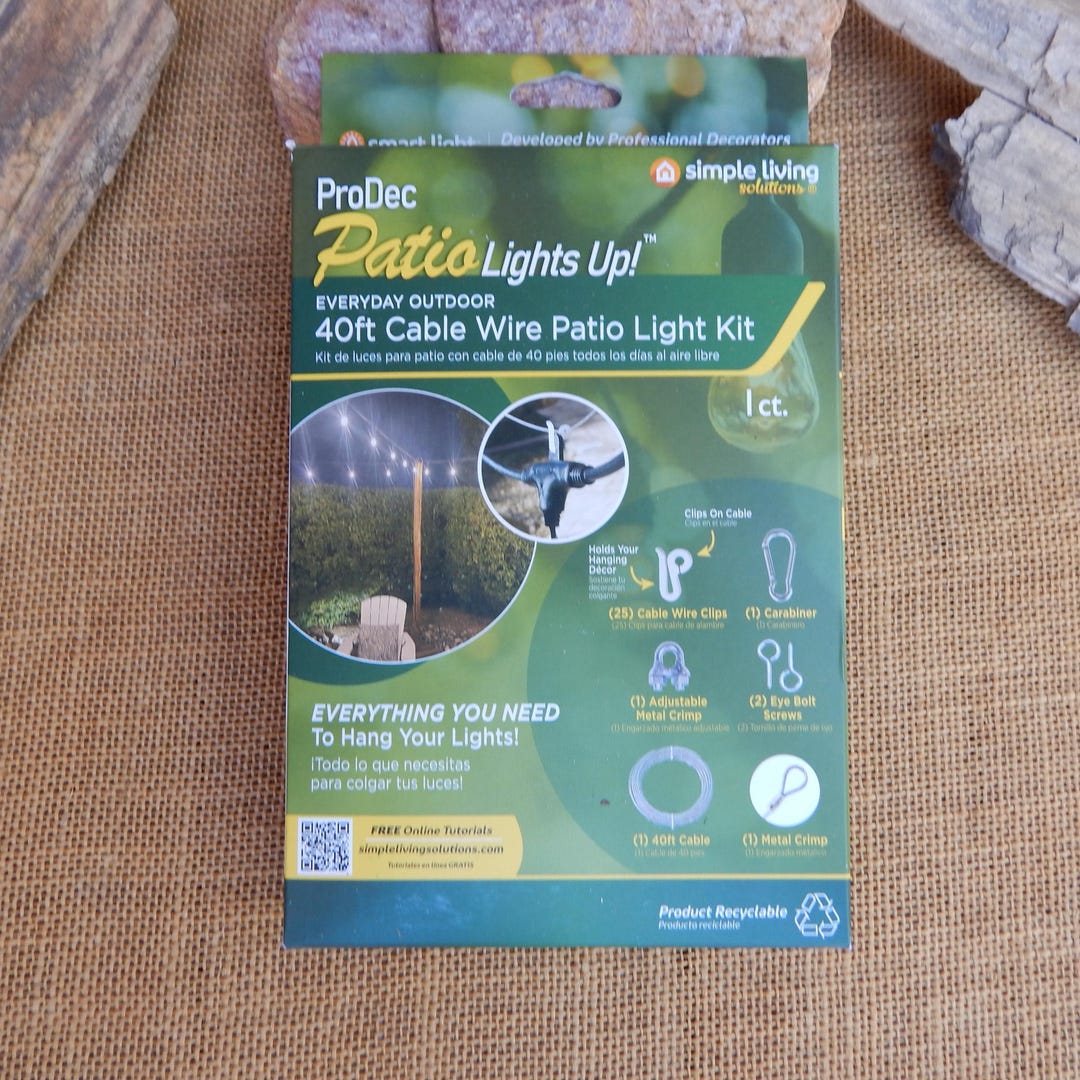 Simple Living Solutions Prodec Patio Lights Up! Everyday Outdoor 40ft ...
