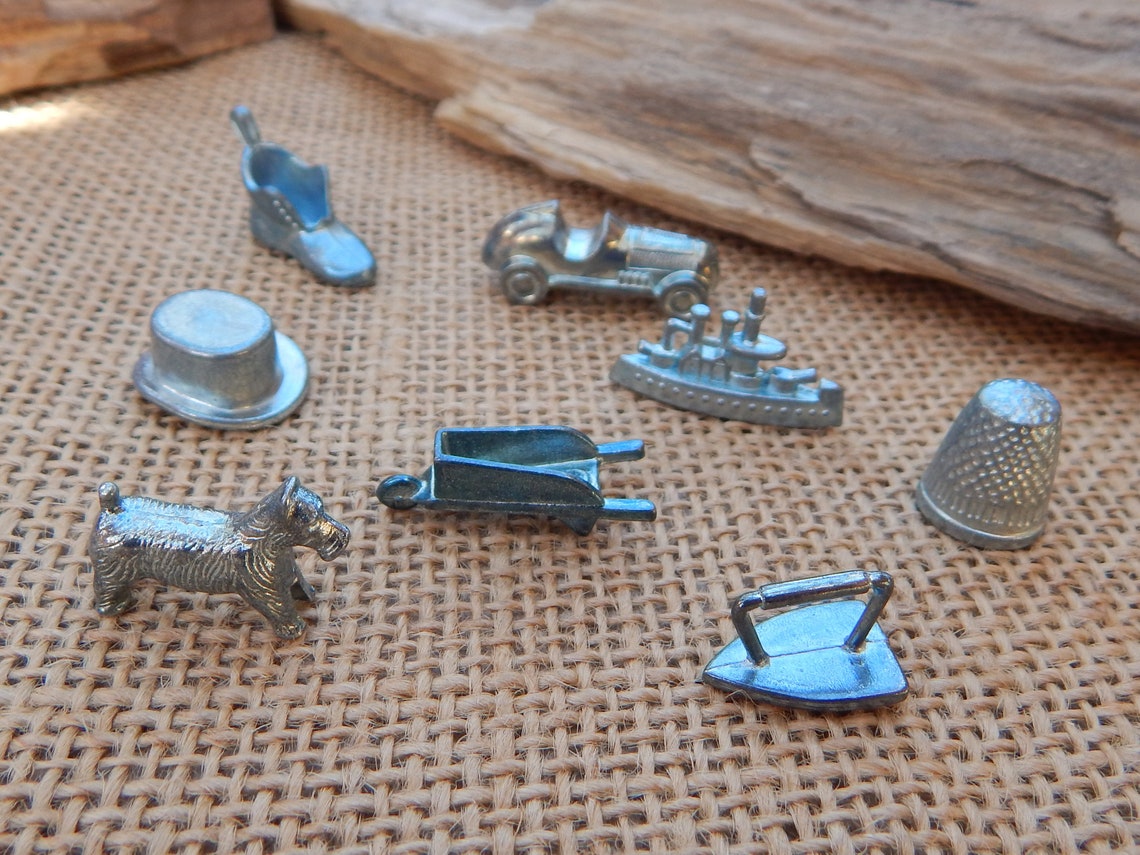 8 Monopoly Game Tokens / 8 Monopoly Game Pieces / Monopoly - Etsy