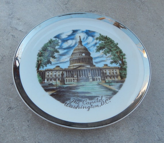 The Capitol Washington D.C. Souvenir Plate / Capsco | Etsy