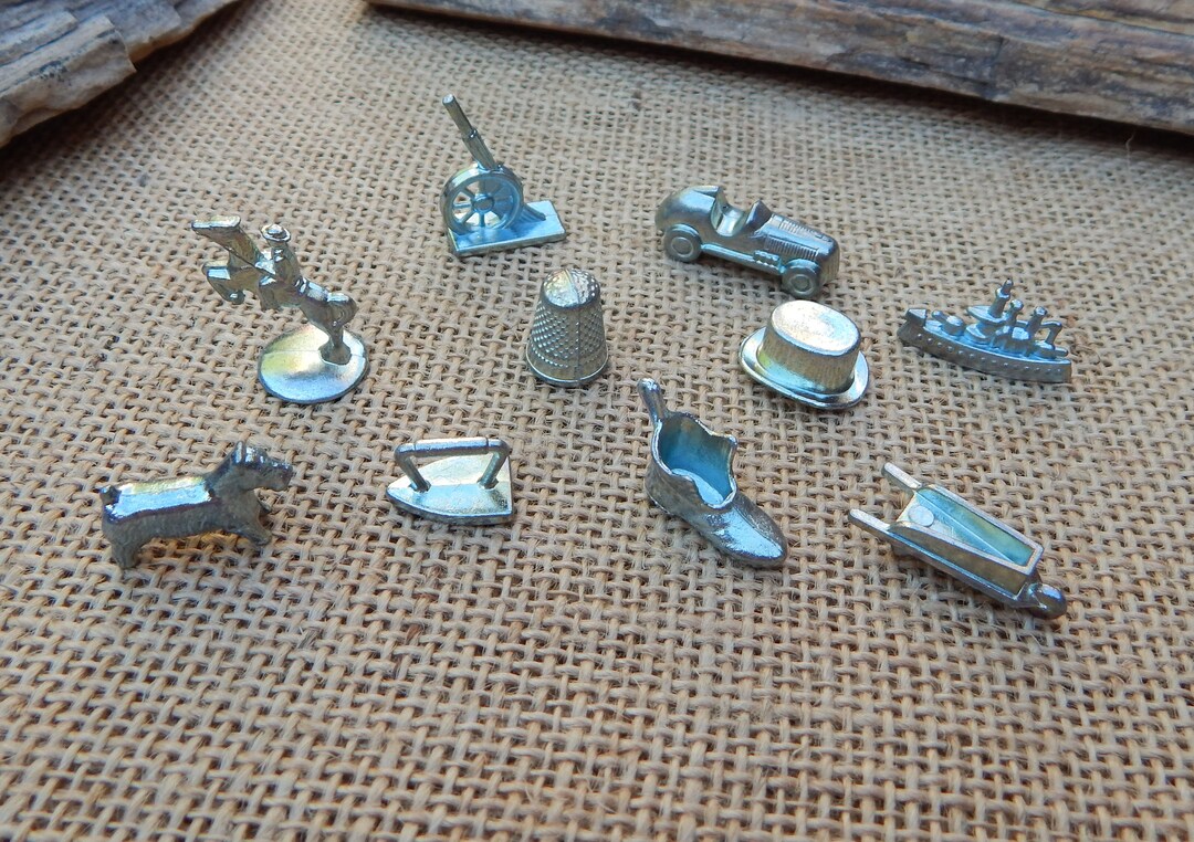 10 Monopoly Game Tokens ~ 10 Monopoly Game Pieces ~ Monopoly Tokens for ...