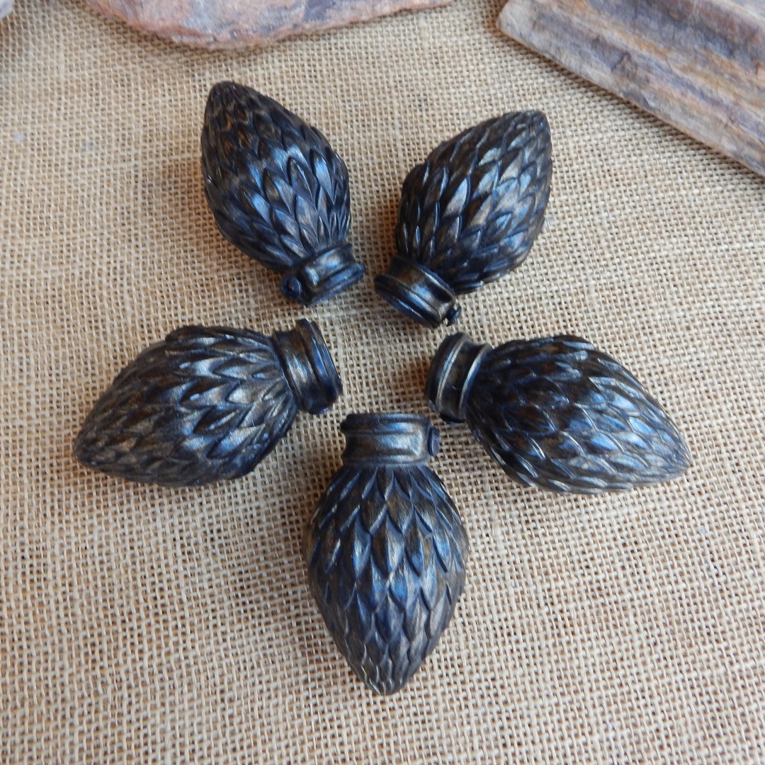 5 Antique Gold Finish Pineapple Finials 5 Composite Pineapple Finials ...