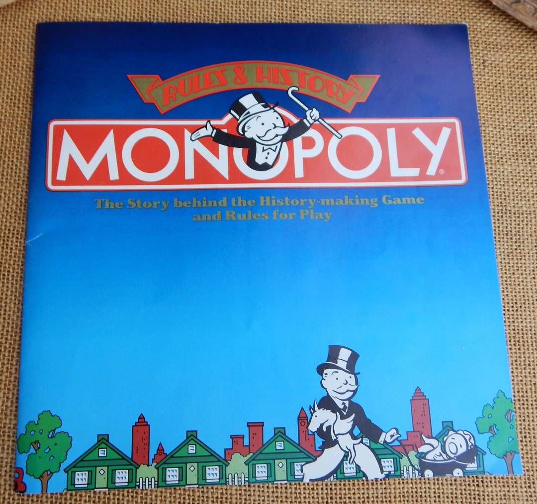 1985 Monopoly Rules & History "the Story Behind the History-making Game ...