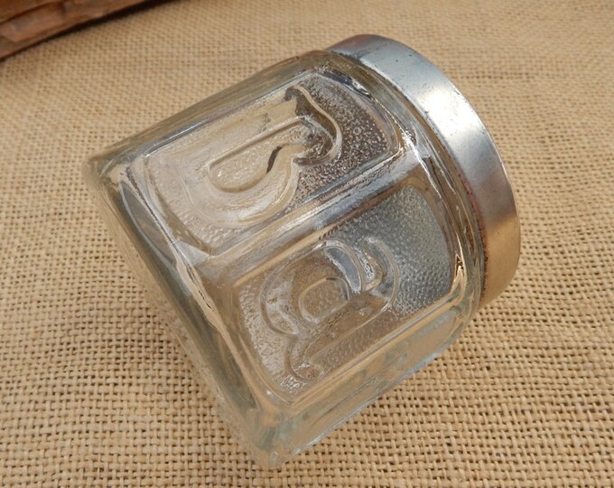 Barbasol Jar / Glass Barbasol Jar / Mid Century Barbasol Jar ...