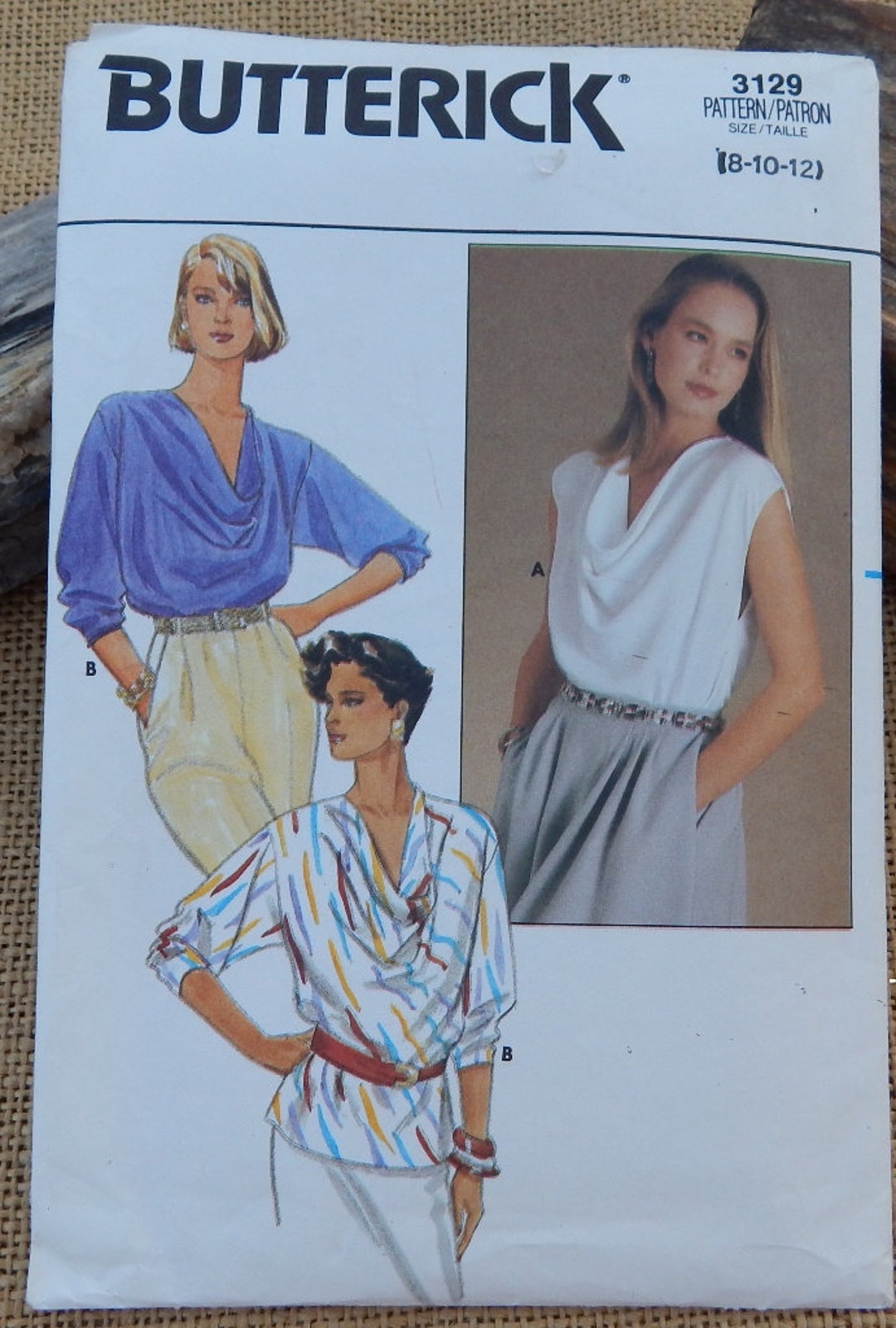 Butterick 3129 / Butterick Blouse Pattern for Misses / Size 8-10-12 ...