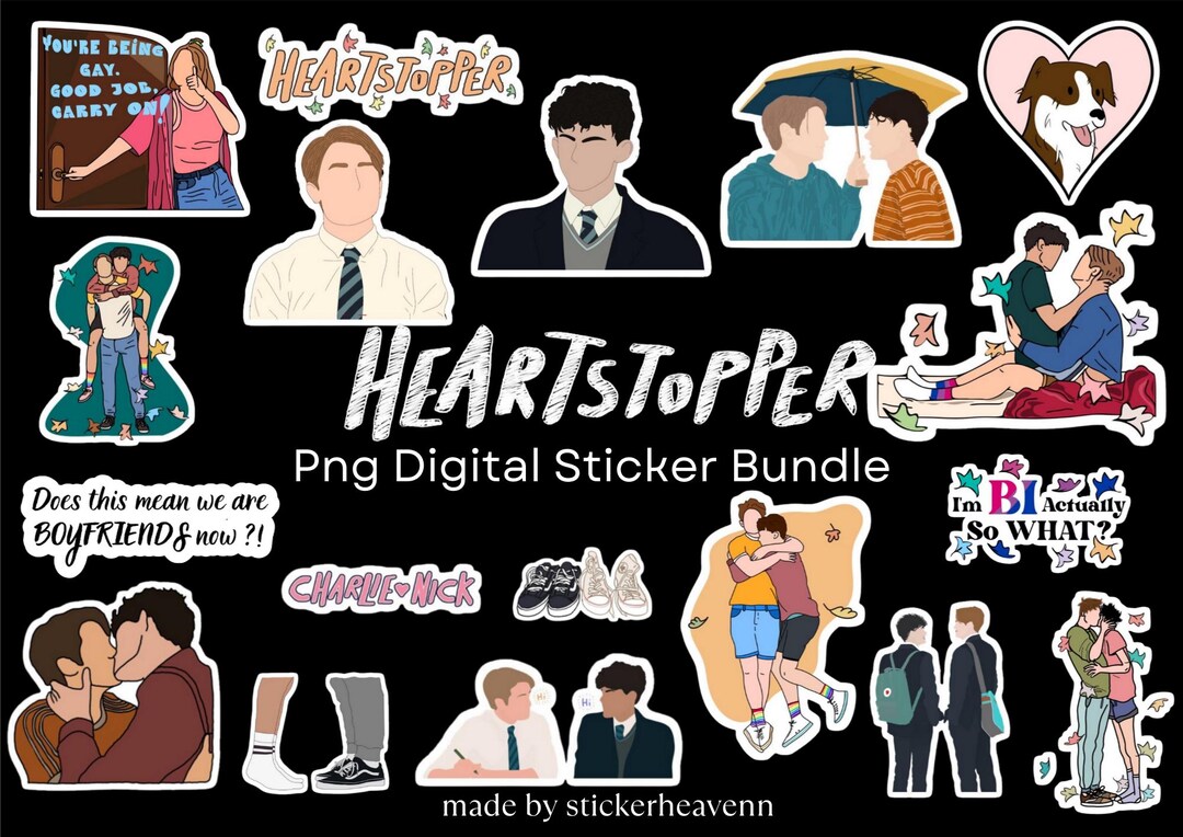 Heartstopper Stickers | Digital Stickers | Png | Netflix | Whatsapp ...