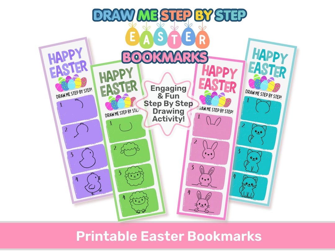 Printable Easter Bookmarks for Kids • Draw-your-own • Classroom Craft ...