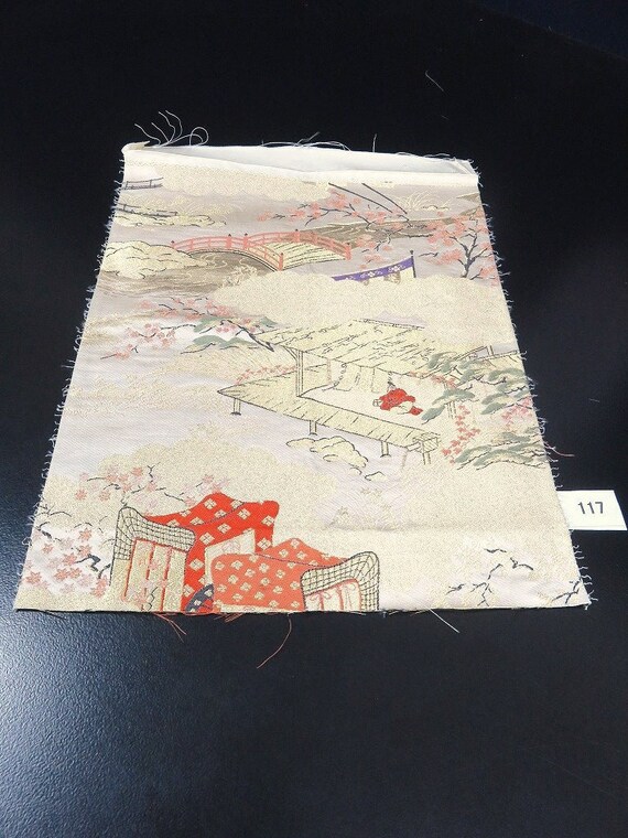 Mof117 Silk Obi Fabric Vintage1950-1980 Heian Period - Etsy