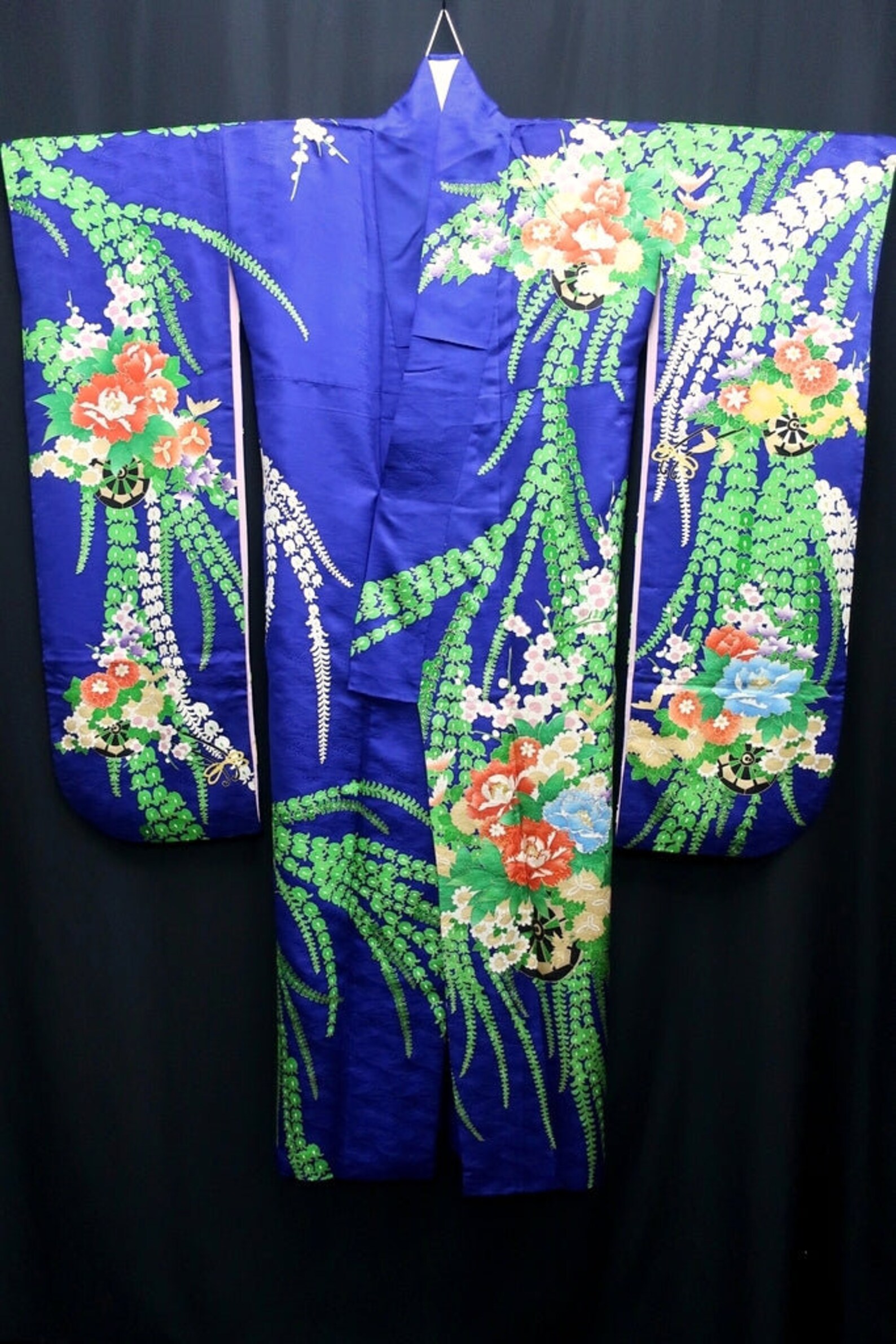Furisode Blue Wisteria Peony Tall Silk 8780A2 - Etsy