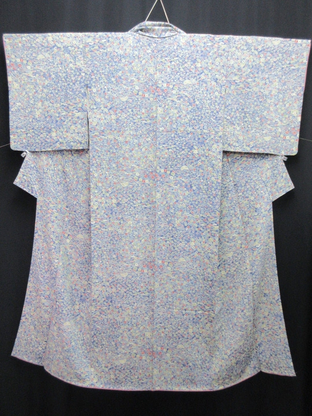 Kimono Light Blue Flower Komon Silk #8251B5 - Etsy