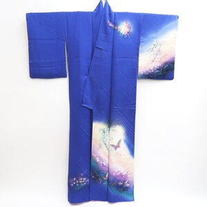 Kimono Blue Butterfly Hand Painted Silk #9665J3 - Etsy