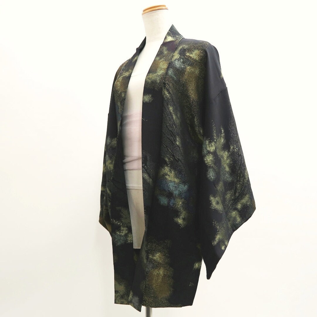 Haori Jacket Vintage1950-1980 Black Gold Stormy Night Silk 9283E5 - Etsy