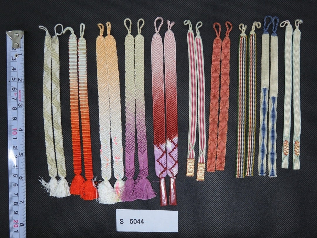S5044 Silk Haori Himo Flat Braid 10pcs Bundle Pack - Etsy