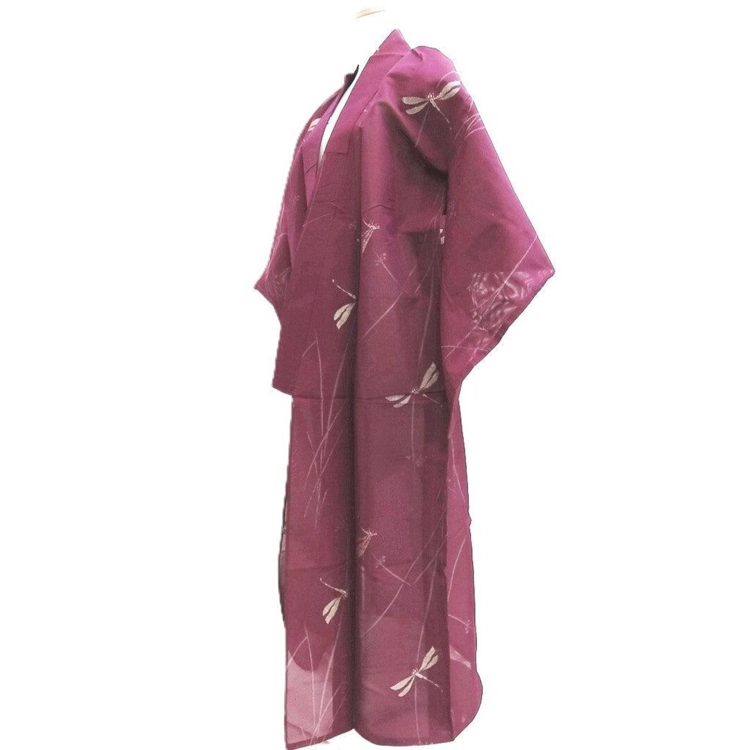 Kimono Vintage(1950-1980) Magenta See-through Dragonfly Silk #10272E4 ...