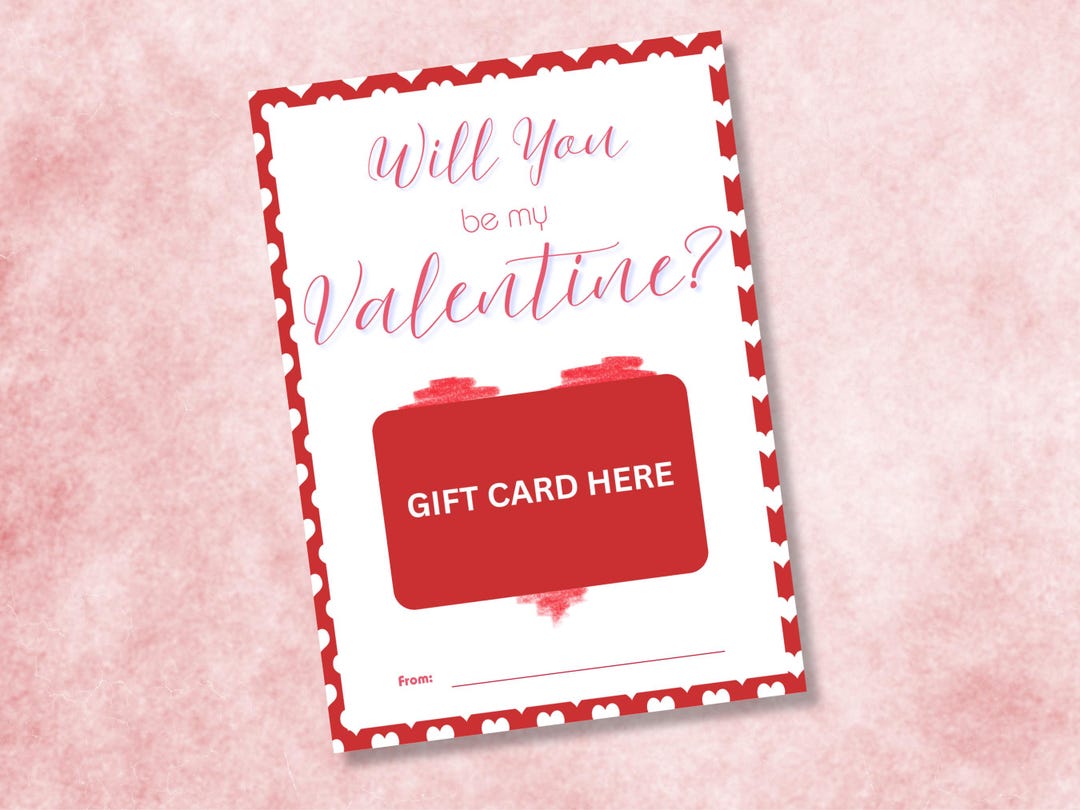 Printable Valentine's Day Gift Card Holder (digital Download) - Etsy