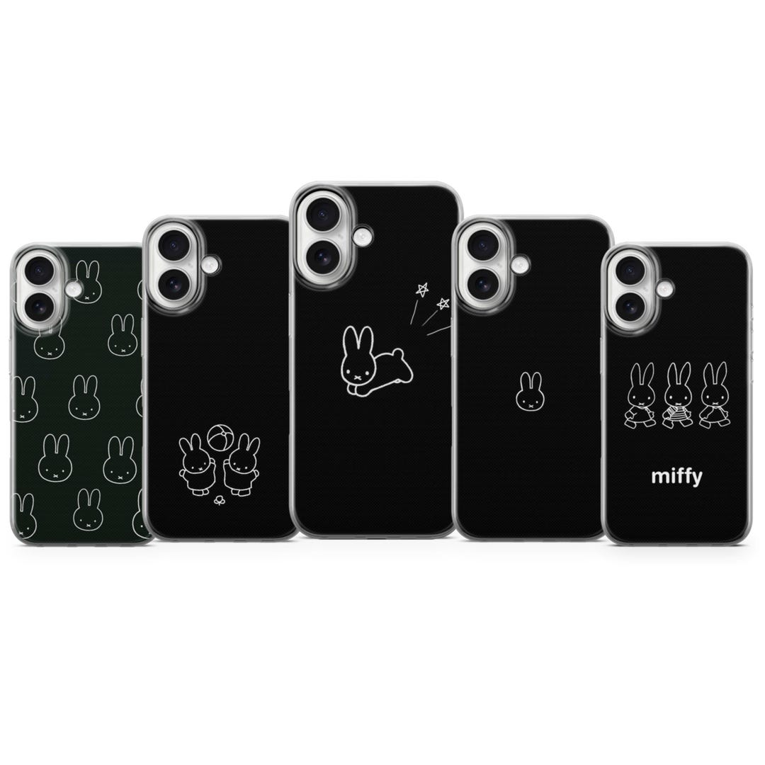 Miffy Minimalist Pattern Phone Case iPhone 17 16 15 14 13 12 11 Samsung ...