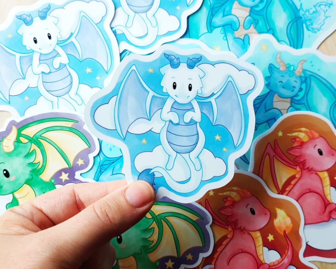 Dragon Stickers Cute Dragon Sticker Air Dragon Stickers for Dragon ...
