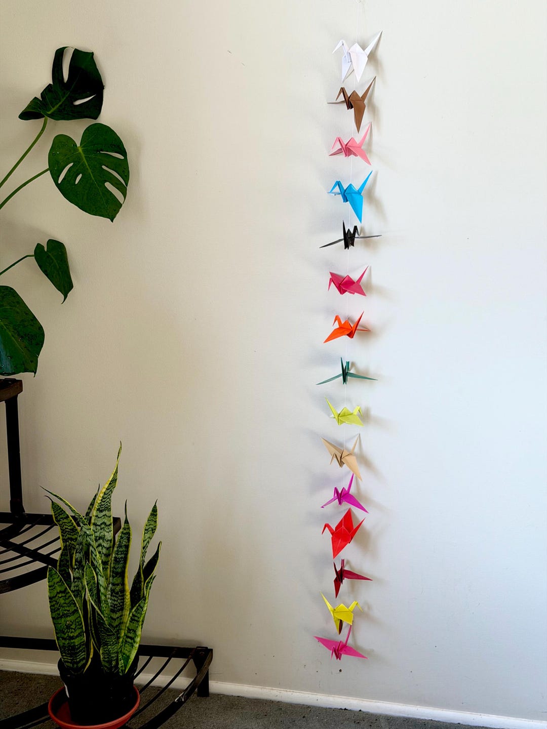 Multicolored Origami Crane Strand - Etsy