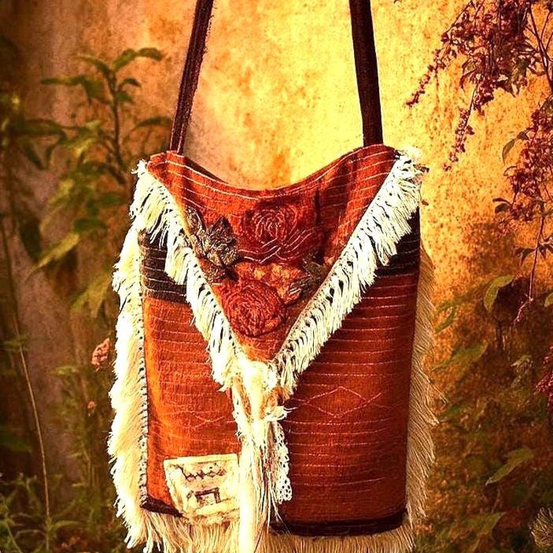 Velvet Upcycled Bag - Etsy