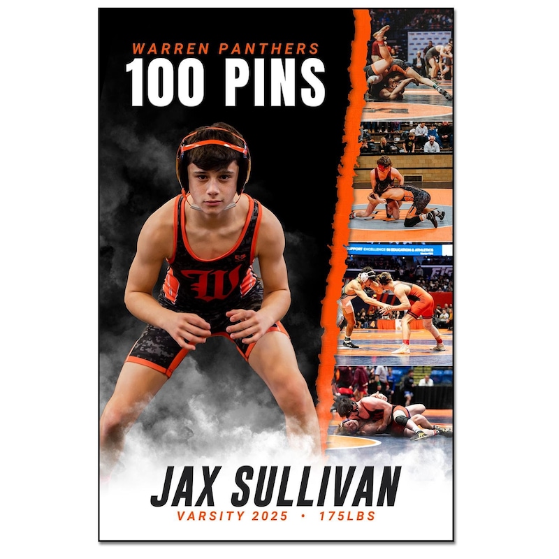 Wrestling 100 Win Banner - Etsy