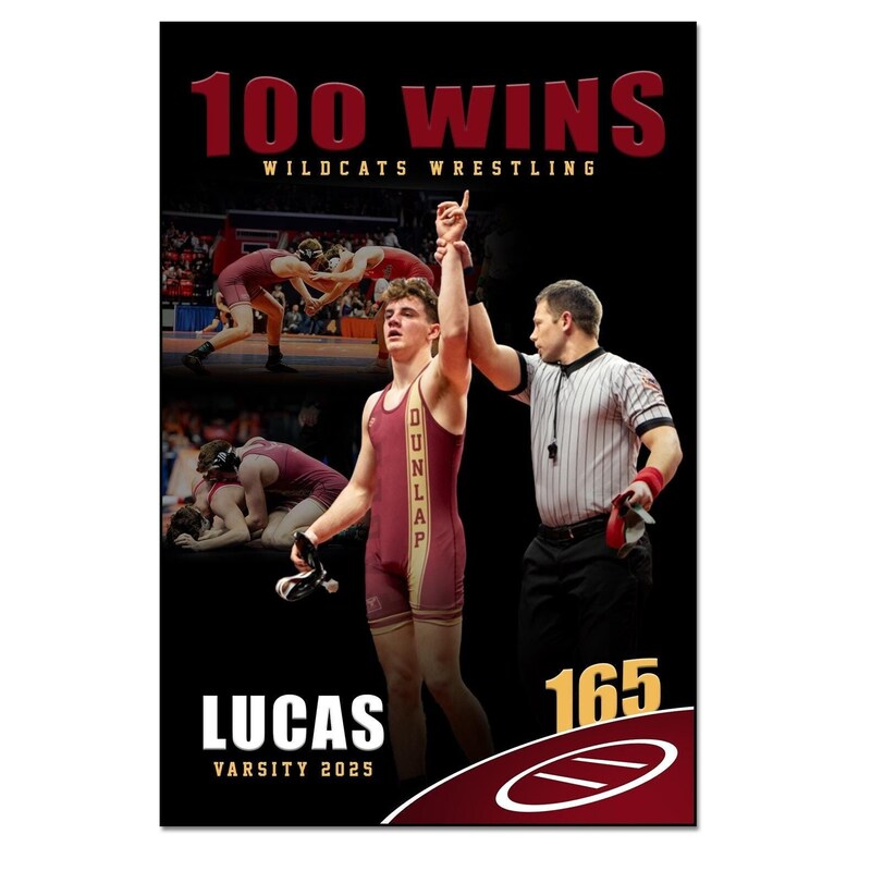 Wrestling 100 Win Banner - Etsy