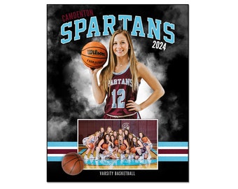 Basketball Memory Mate - Digital Sports Template - 8x10 - Etsy