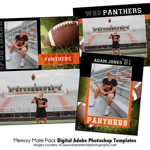 Football Memory Mates Photoshop Templates for Sports Teams - Etsy