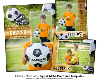 Sports Poster Template Set Photoshop Collage Templates for - Etsy