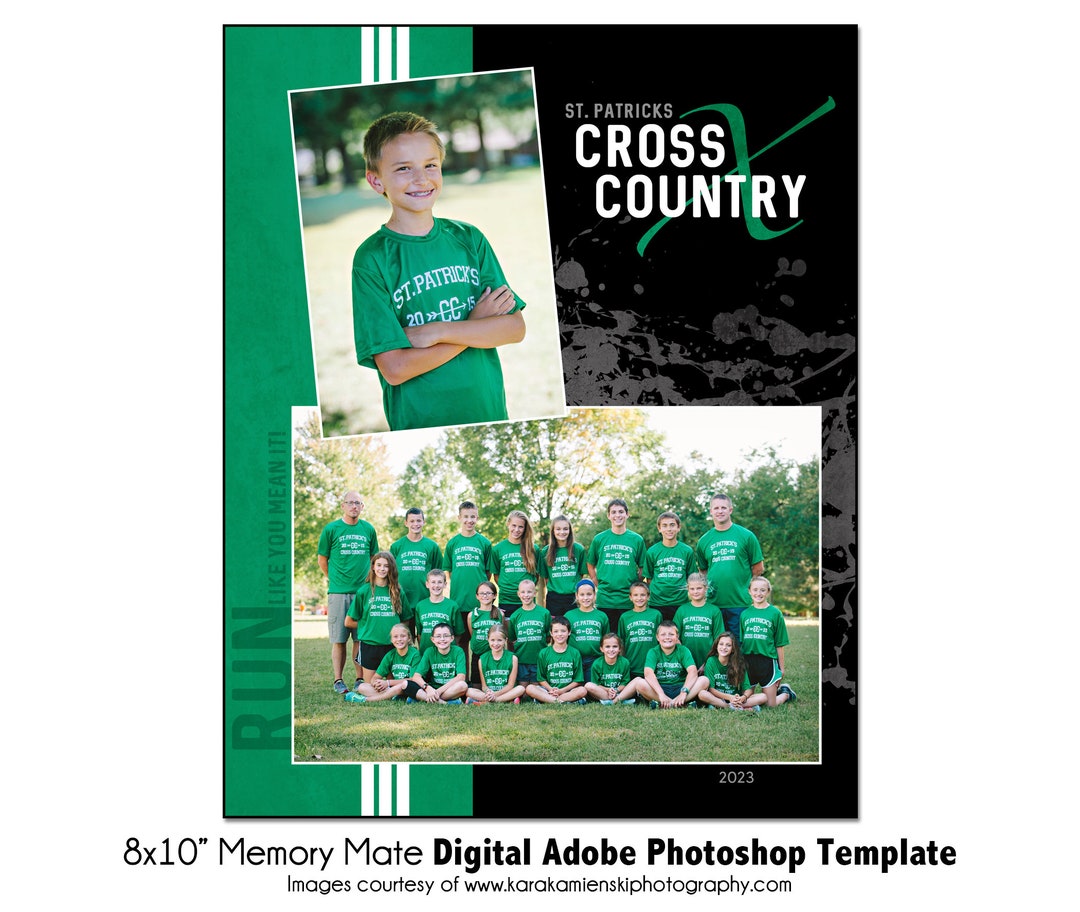 CROSS COUNTRY MM002 | 8x10 Adobe Photoshop Memory Mate Digital Template ...