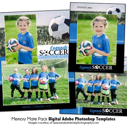 Soccer Memory Mates Photoshop Templates for Sports Teams and | Etsy