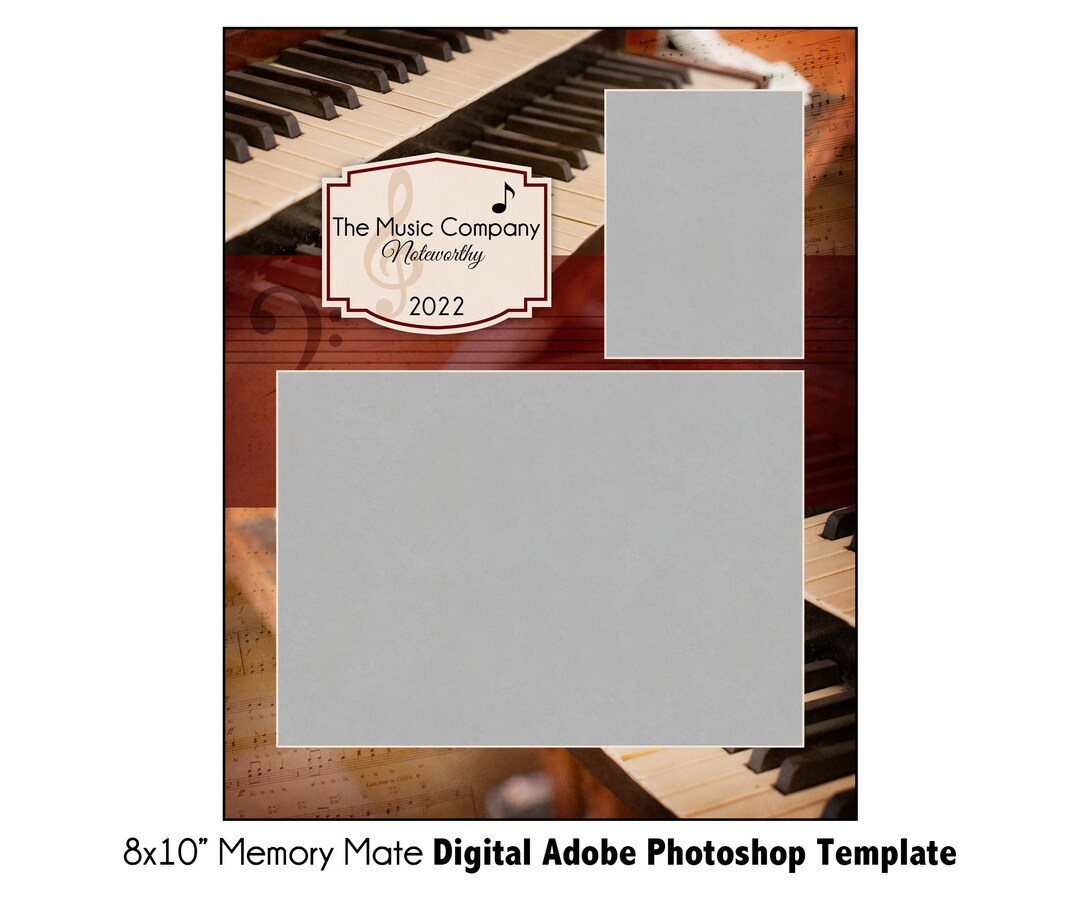 MUSIC MM0001 | 8x10 Adobe Photoshop Memory Mate Digital Template ...