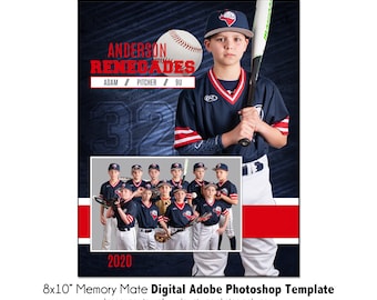 Softball Memory Mates Photoshop Templates for Sports Teams - Etsy