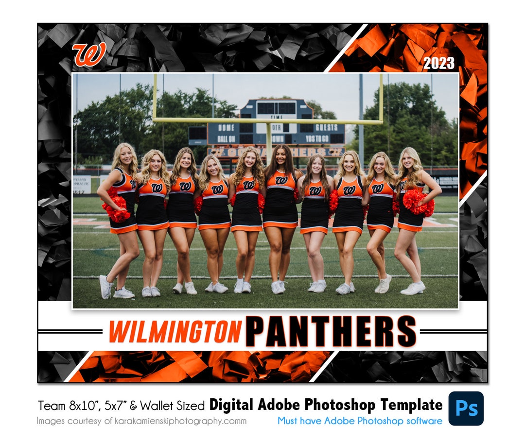 CHEERLEADING T018 | 8x10,5x7, Wallet Adobe Photoshop Digital Template ...
