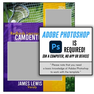 LACROSSE MM002 | 8x10 Adobe Photoshop Memory Mate Digital Template ...