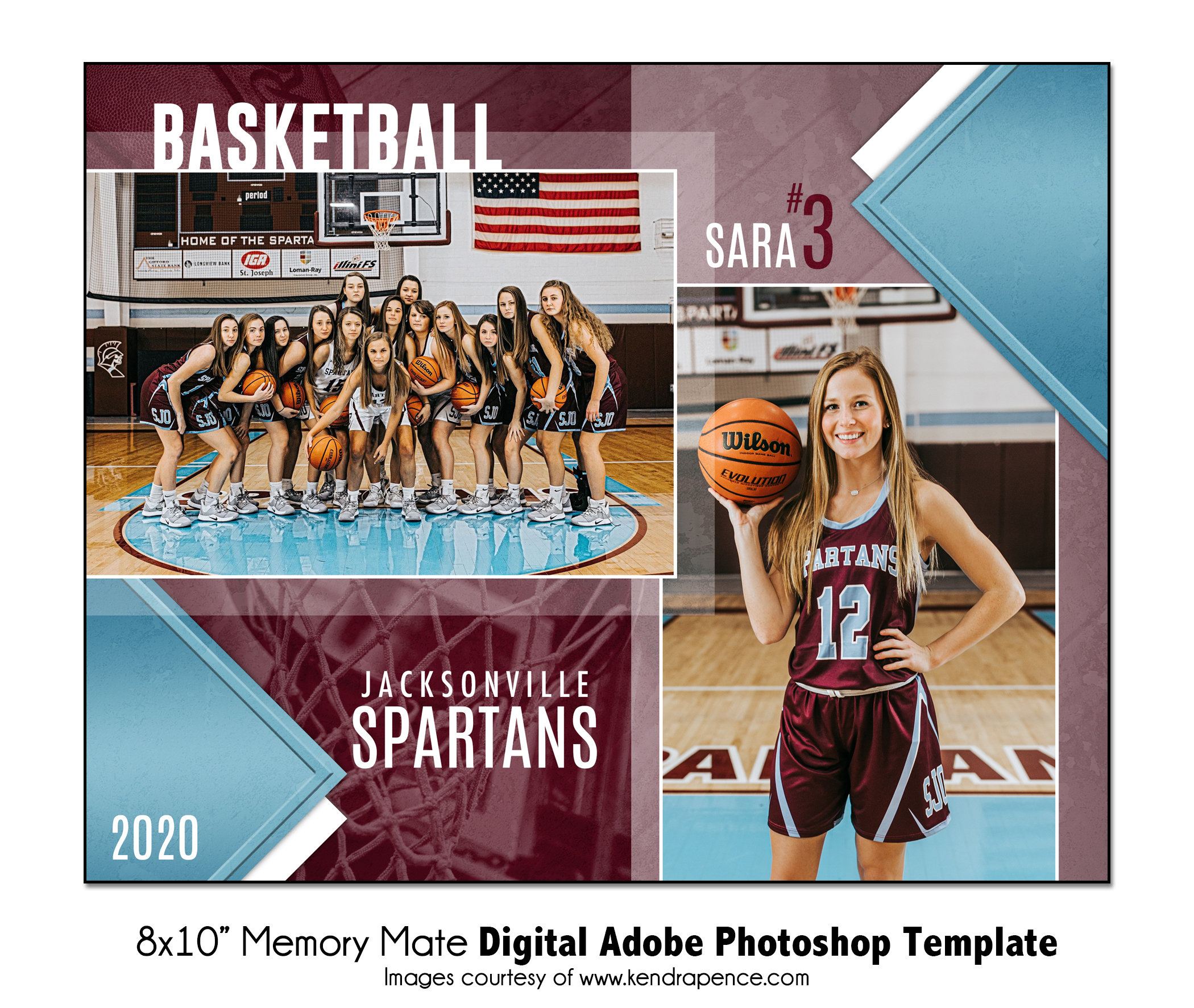 BASKETBALL MM022 8x10 Adobe Photoshop Memory Mate Digital - Etsy