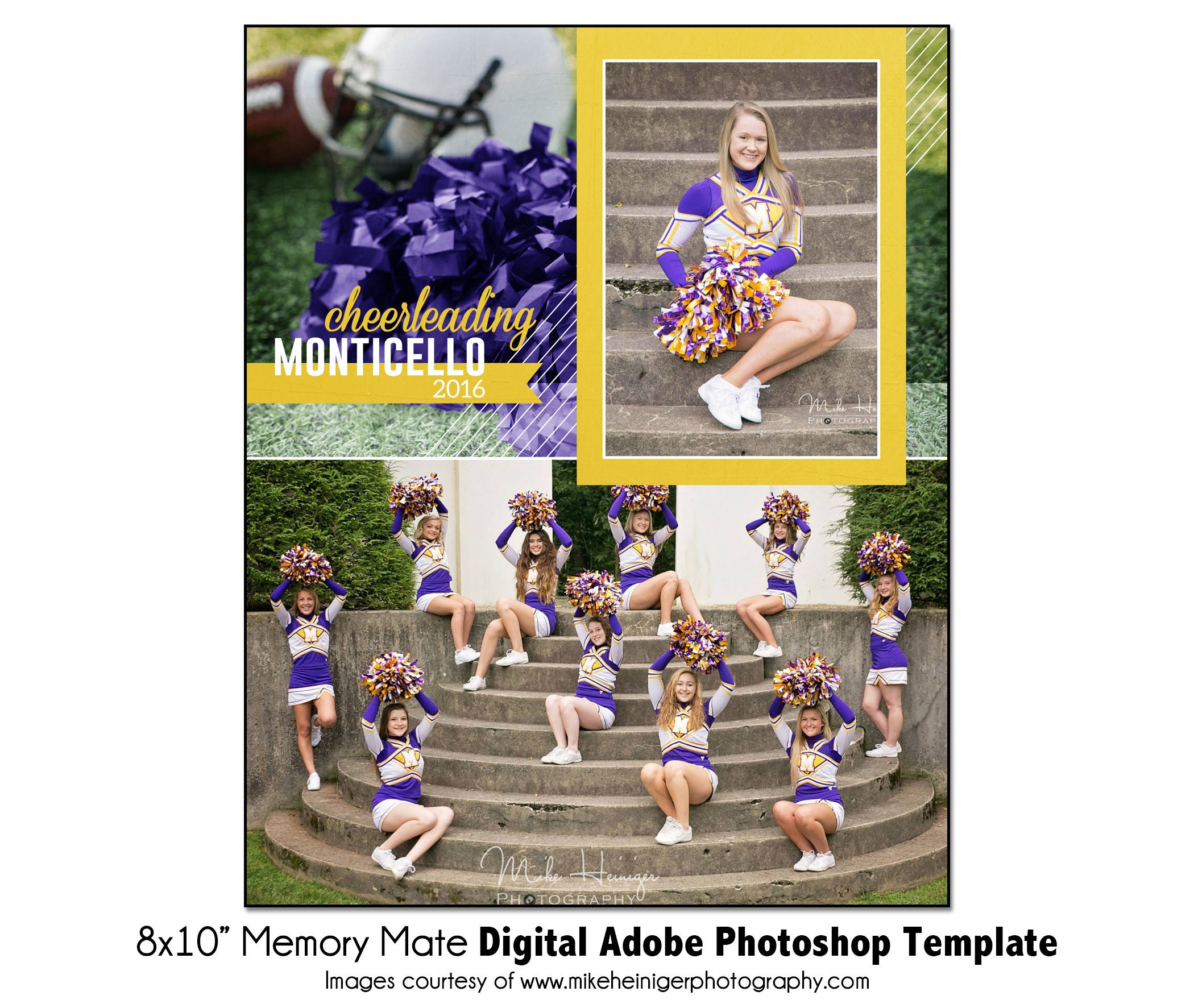 CHEERLEADING MM004 8x10 Adobe Photoshop Memory Mate Digital | Etsy