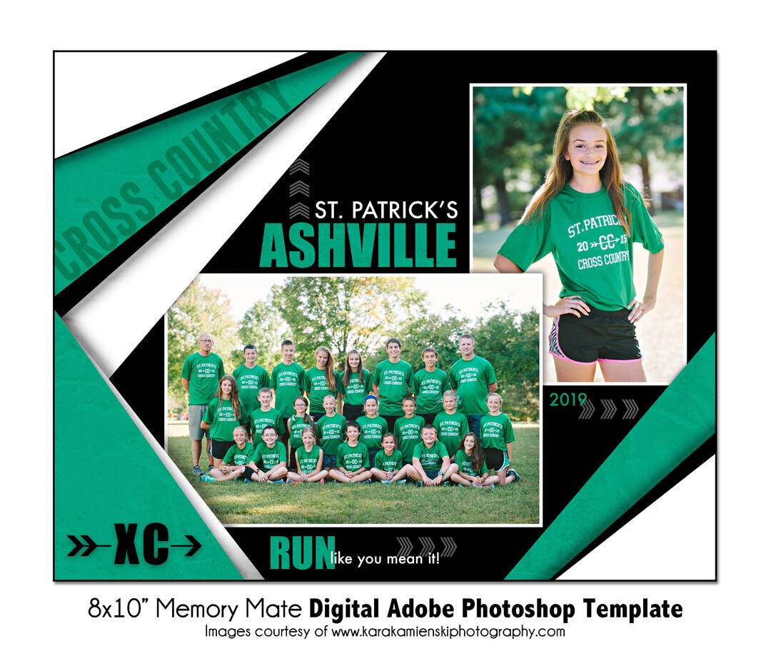 CROSS COUNTRY MM007 | 8x10 Adobe Photoshop Memory Mate Digital Template ...