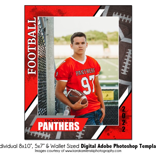 Football Photoshop Template Team - Etsy